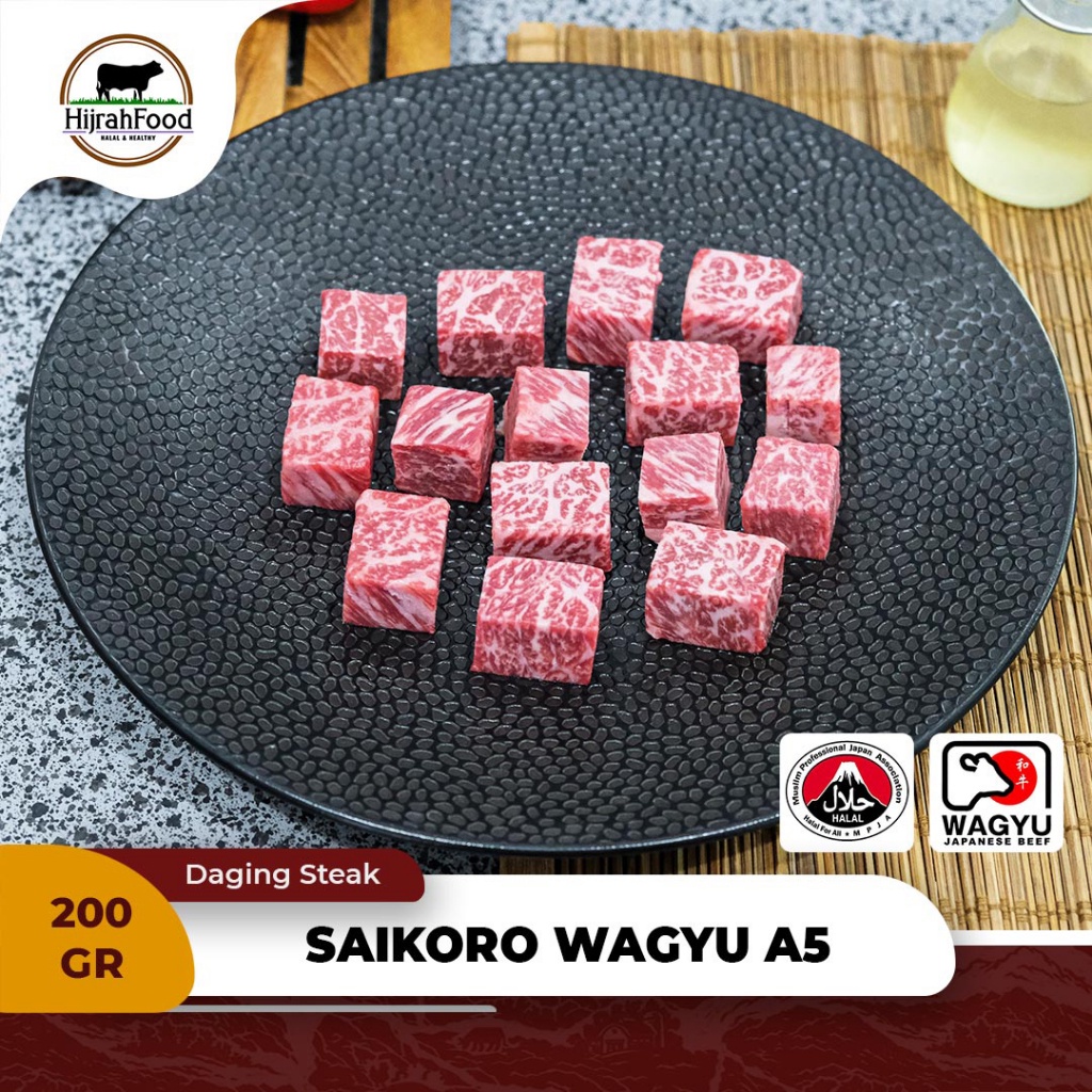Jual Hijrahfood Saikoro Japanese Wagyu A5 Kagoshima Beef Cubes ...