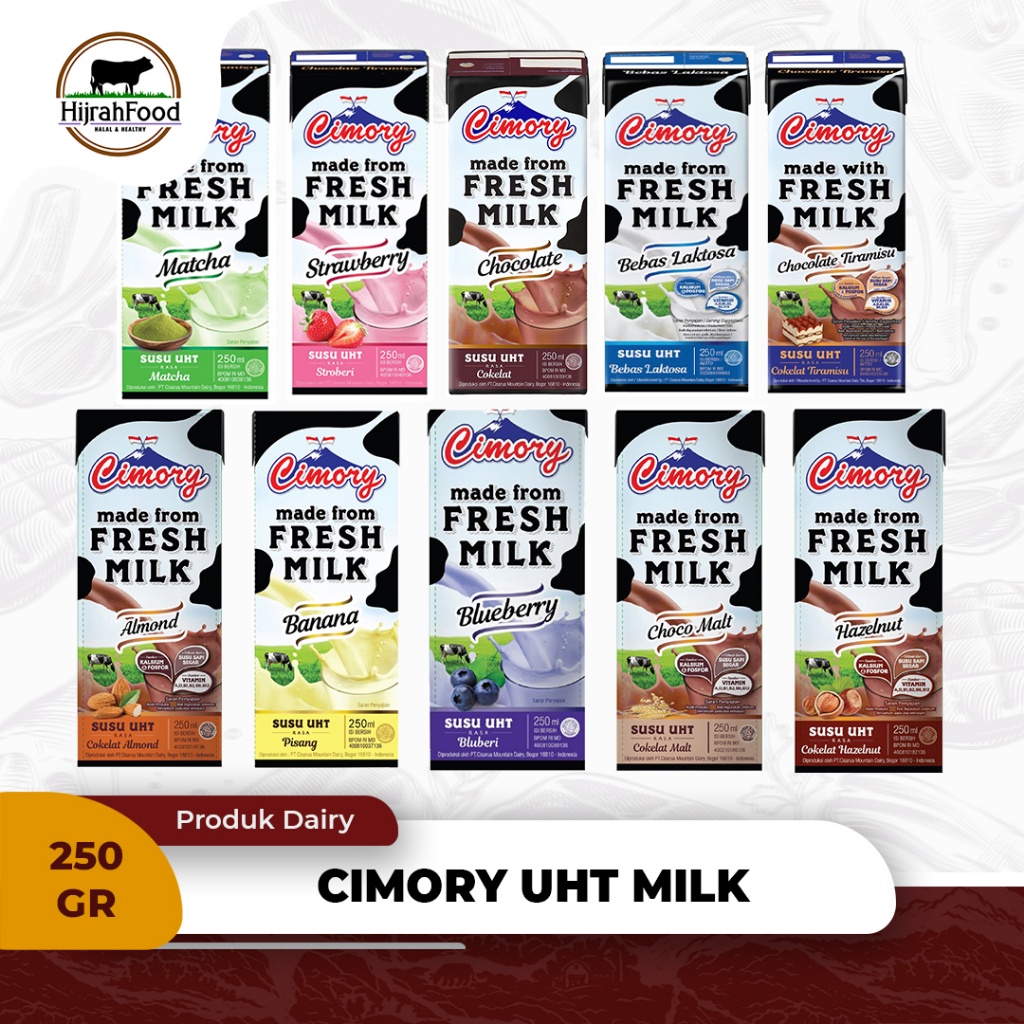 Jual Susu Cimory UHT Milk 250 ml - Pilih Rasa | Shopee Indonesia