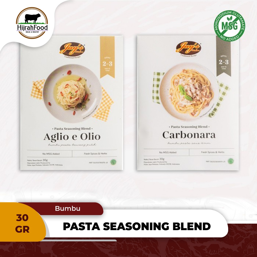 Jual (Aglio e Olio / Carbonara) - Carbonara Cream/Jay's Kitchen Pasta ...