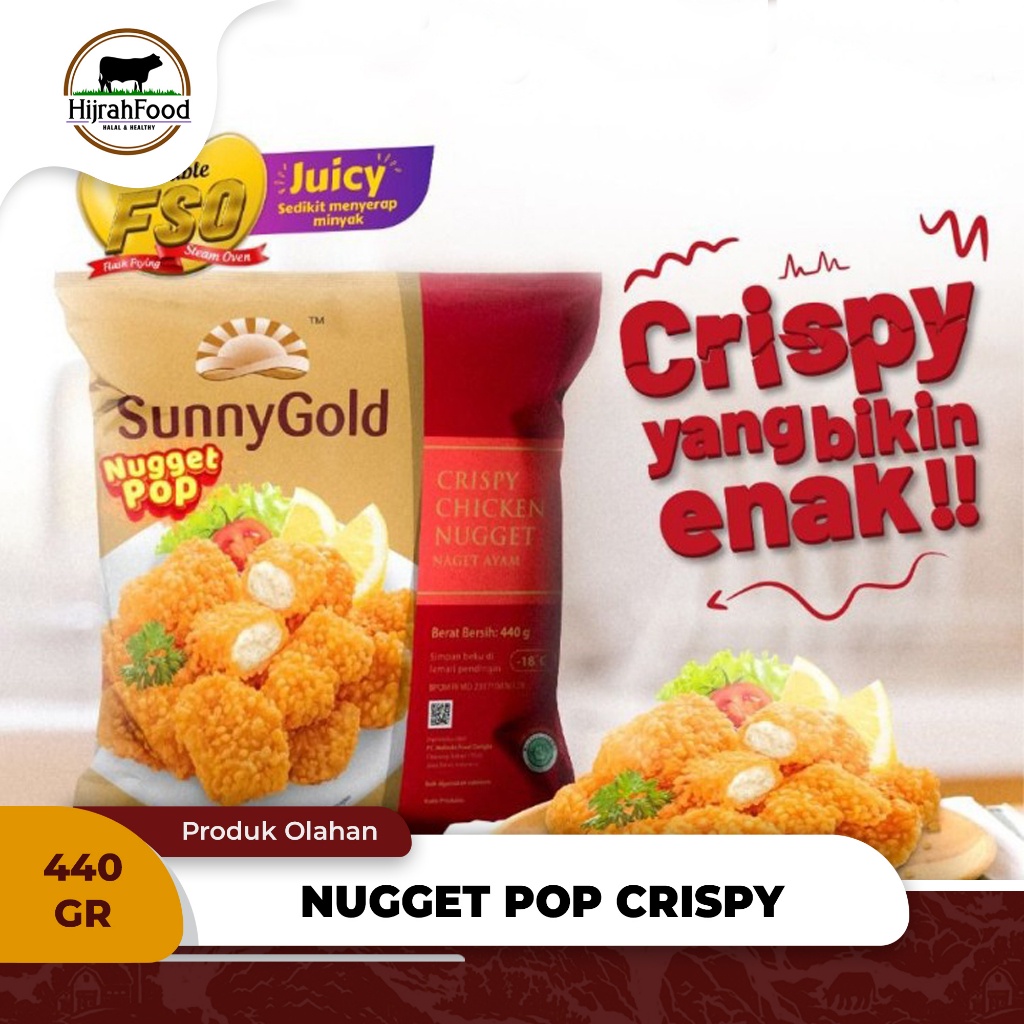 Jual Sunny Gold Crispy Chicken Nugget Naget Ayam Krispy Pop 440 gram ...