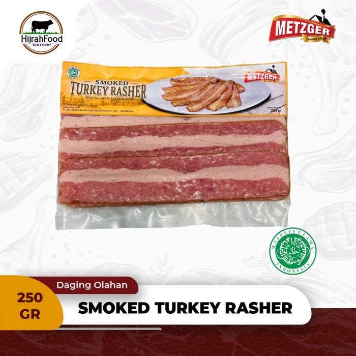 Jual Metzger Smoked Turkey Rasher / Daging Ayam Kalkun Asap | Shopee ...