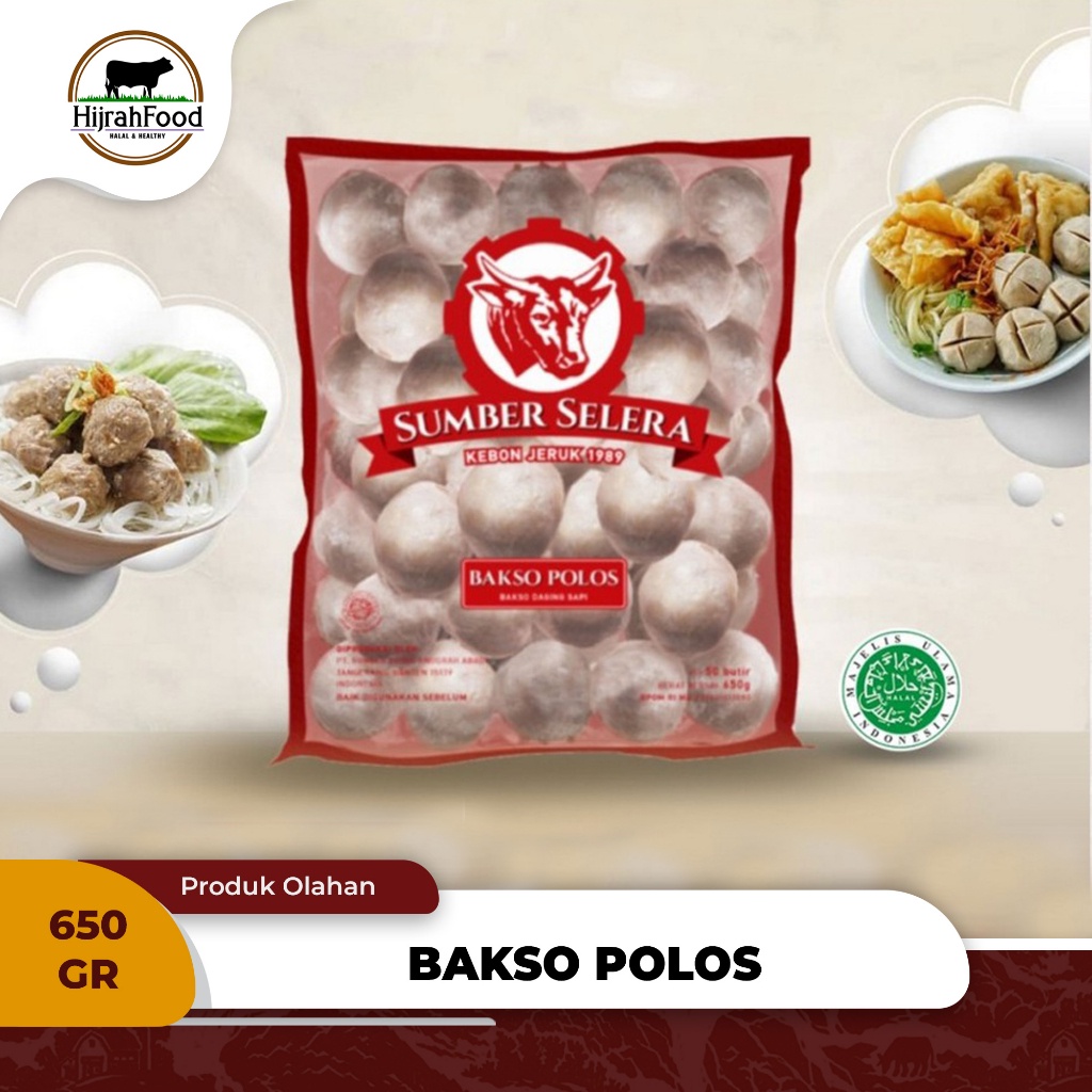Jual Sumber Selera Bakso Sapi POLOS | Regular Meatballs 650 gram ...