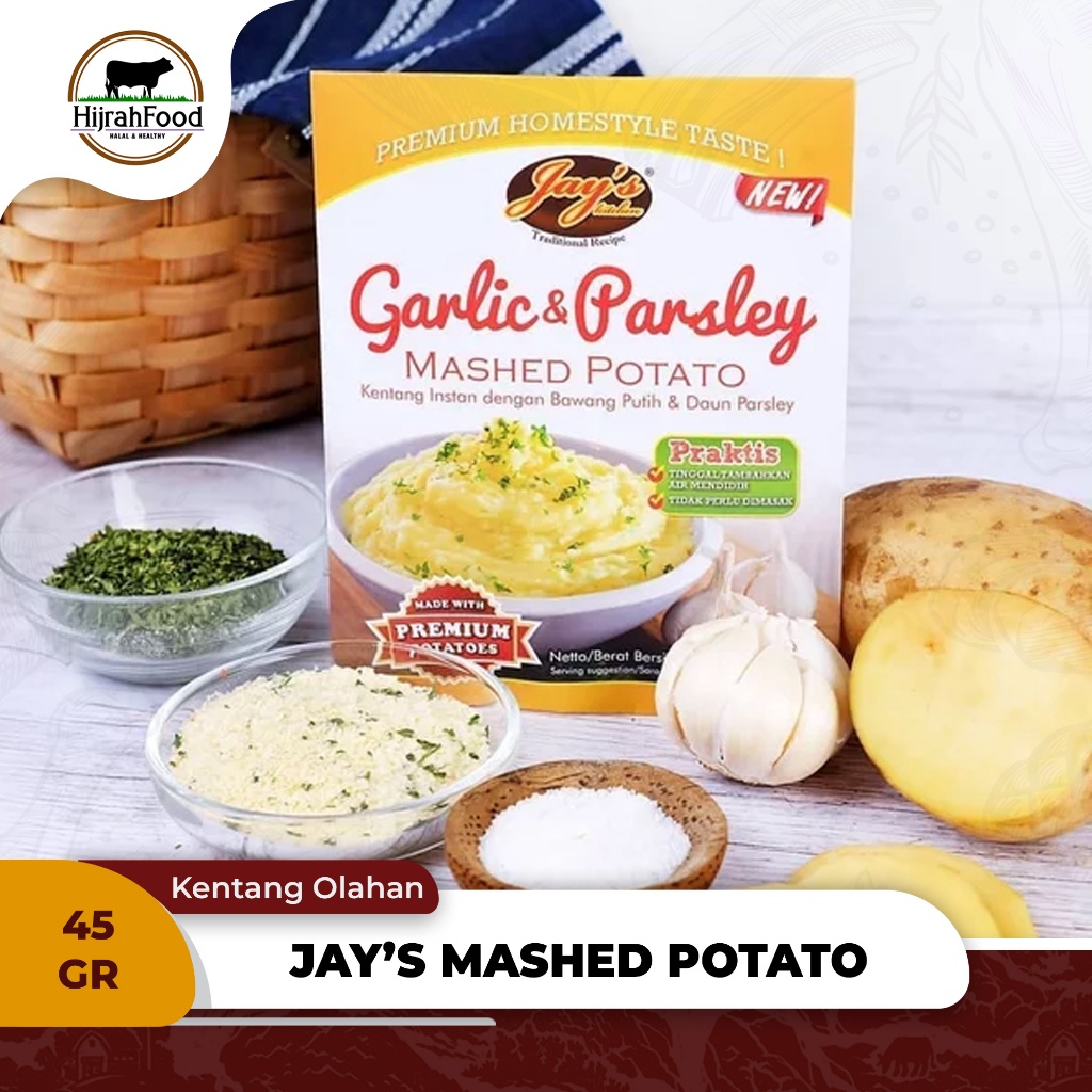 Jual Jay's Mashed Potato Garlic & Parsley / Kentang Tumbuk (Qty. 45 gr ...