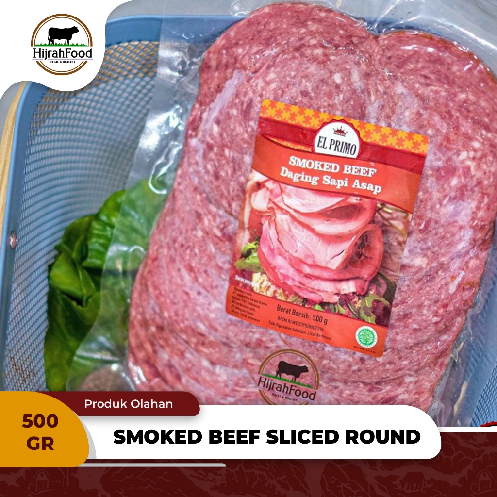 Jual Daging Sapi Asap Bulat / Smoked Beef Ham Sliced Round El Primo ...