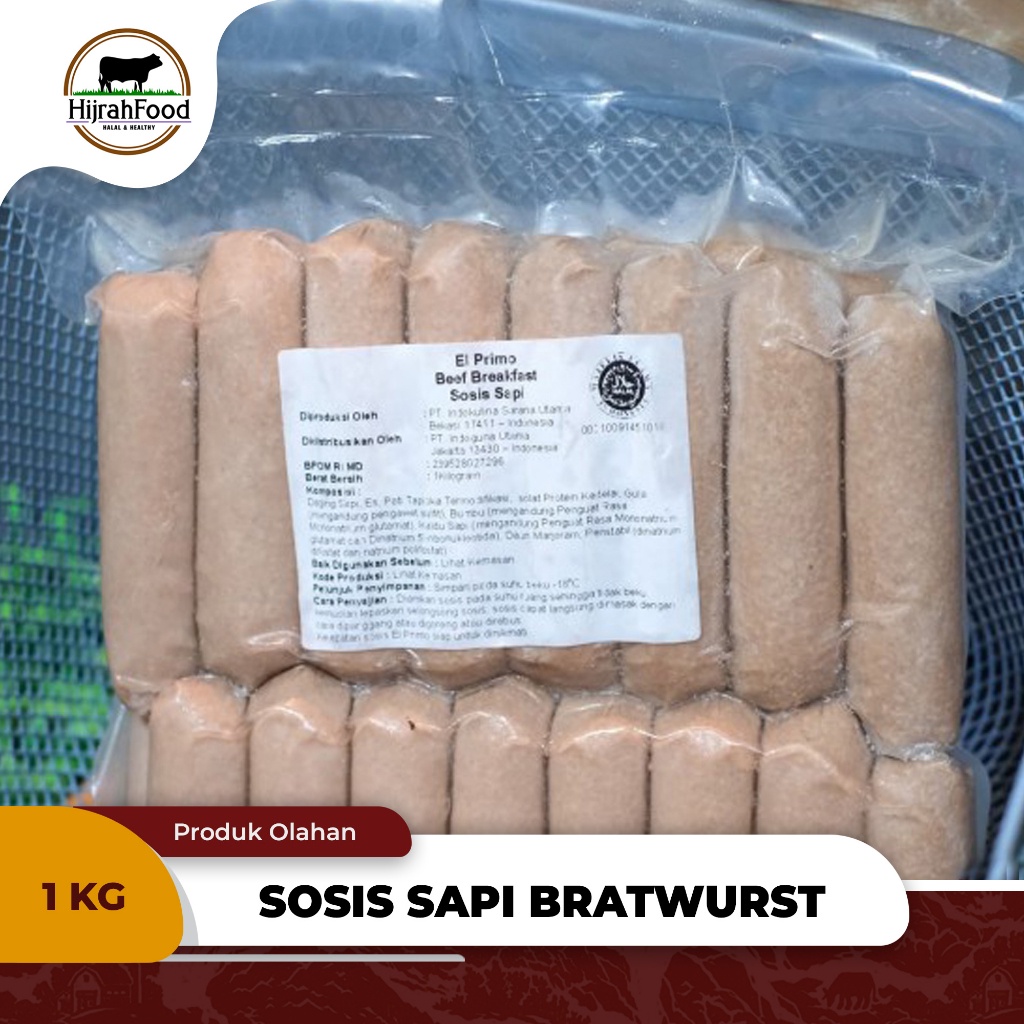 Jual Sosis Sapi / Beef Sausage Bratwurst Breakfast (Qty. 1 kg) | Shopee ...