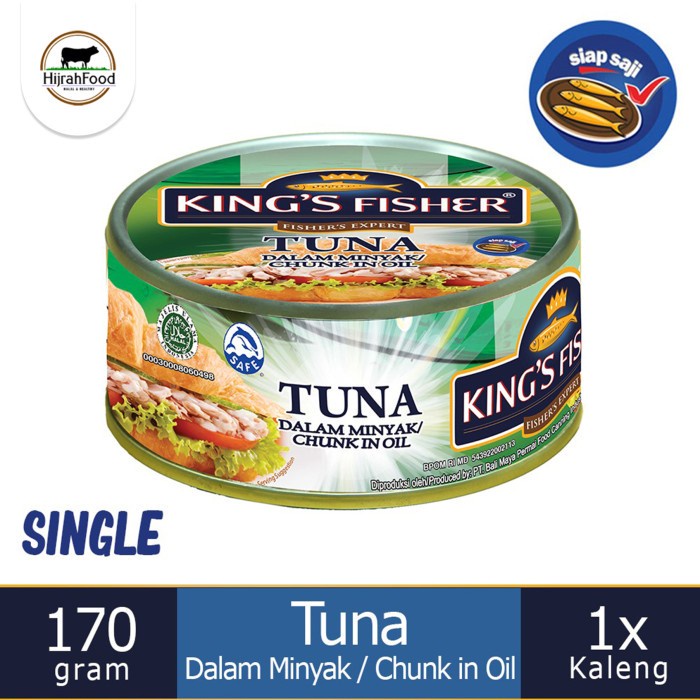 Jual Kings Fisher Tuna Kaleng Minyak / Garam / Pedas | Canned Tuna ...