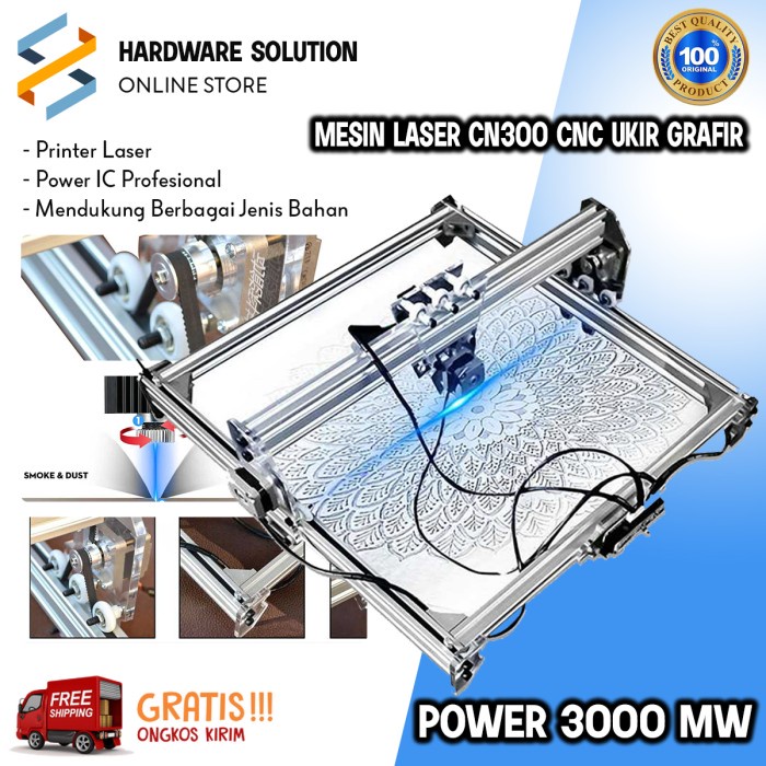 Jual Mesin Laser Cn300 Cnc Ukir Grafir Engraving Power 3000 Mw Engrave ...