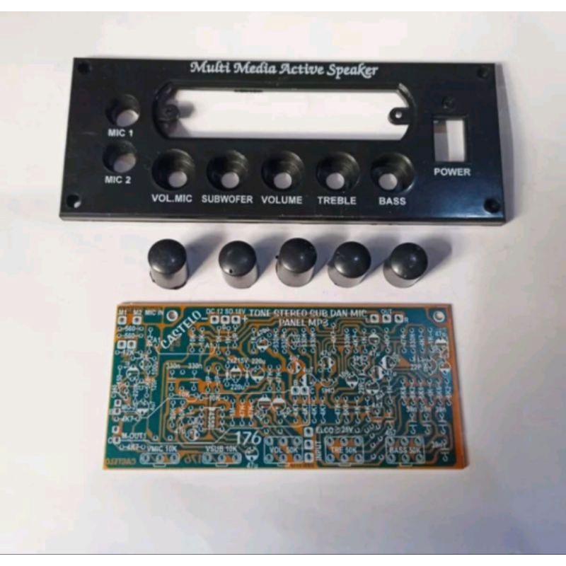 Jual Panel Multimedia Active Speaker USB 2 Mic Subwoofer Plus PCB Tone ...