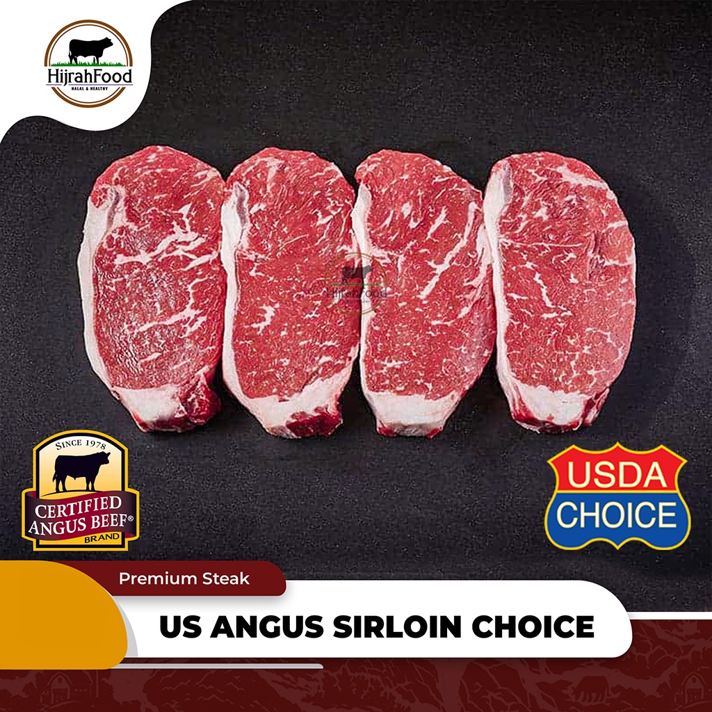Jual Sirloin Steak USDA Choice Grade | US Black Angus Beef Striploin ...