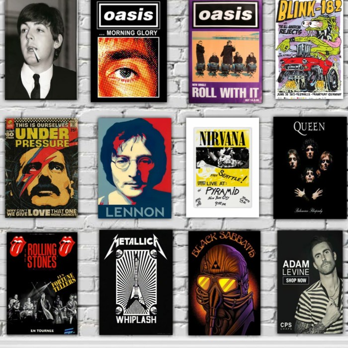 Jual F8709 Poster Custom A4 / Cetak Poster A4 / Poster Band A4 /Poster ...