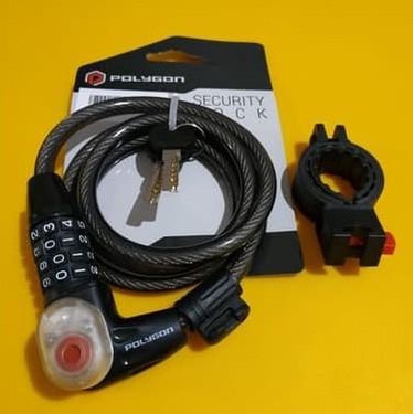 Jual Lock Gembok Sepeda Polygon Spiral Lampu Pin Numeric Kunci Biasa ...