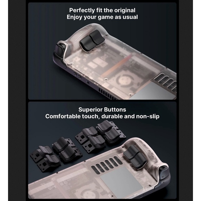 Jual NEW SERIES JSAUX TRANSPARENT BACK PLATE FOR STEAM DECK BACKPLATE ...