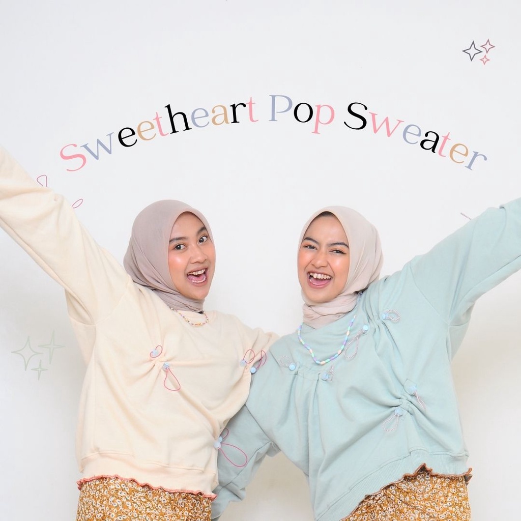 Jual Sweet Heart Pop Sweater By Cracktive | Shopee Indonesia