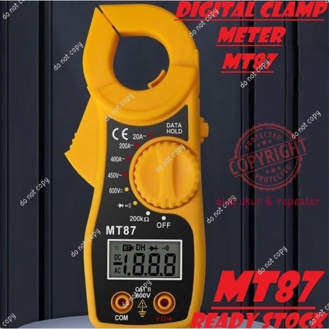 Jual Digital Clamp Meter Tang Ampere Multimeter MT-87 Kabel Tester ...