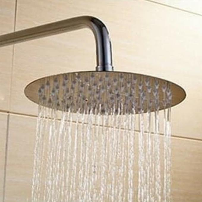 Jual wall shower stainless 10 inch/shower tanam kotak/head shower ...