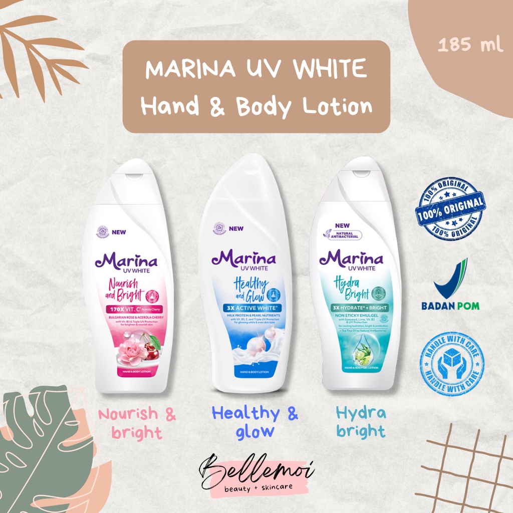 Jual MARINA HAND AND BODY LOTION / Marina Hand & Body Lotion UV White ...