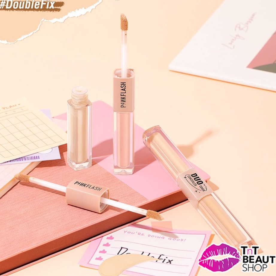 Jual Produk PINKFLASH Duo Cover Concealer - DoubleFix 2-in-1 Dual Shade ...