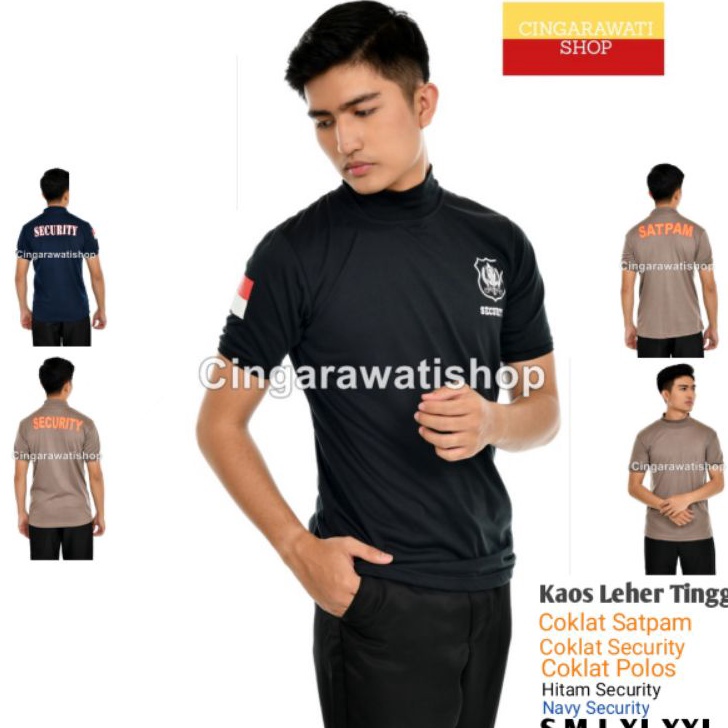 Jual Best Security Satpam Kerah Tinggi Baju Kaos Security Leher Panjang ...