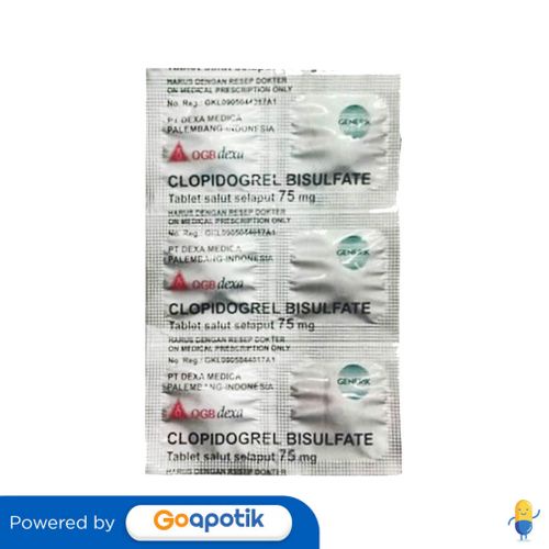 Jual CLOPIDOGREL OGB DEXA MEDICA 75 MG STRIP 6 TABLET | Shopee Indonesia