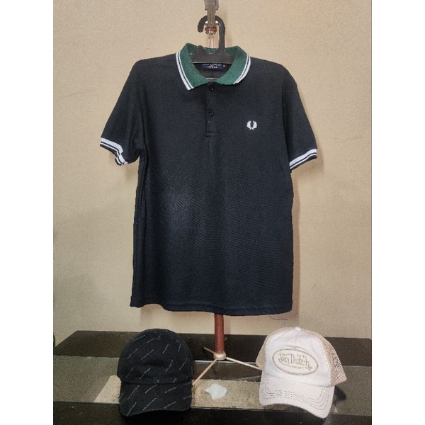 Jual Polo Fred Perry kerah hijau putih M6347 | Shopee Indonesia