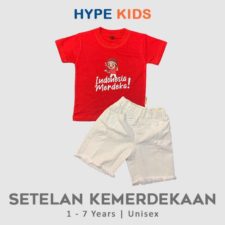 Jual Termurah Hypekids Setelan Anak Merah Putih Edisi Kemerdekaan Hut Ri 17 Agustus Kaos Dan ...