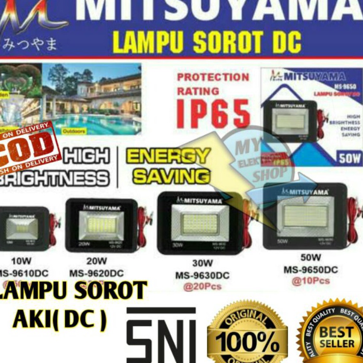 Jual Murah LAMPU SOROT AKI DC 50W,30W,20W,10W LAMPU SOROT AKI MITSUYAMA LAMPU TEMBAK 12V SMD ...