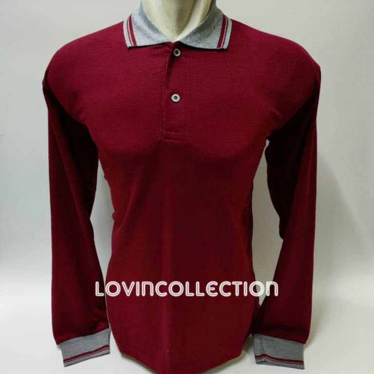 Jual qan-79 Kaos Kerah Panjang / Maroon / Kaos Berkerah Lengan Panjang ... Jual qan-79 Kaos Kerah Panjang / Maroon / Kaos Berkerah Lengan Panjang ...
