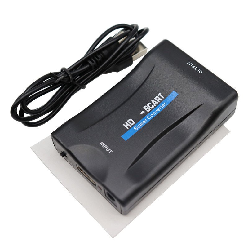 Jual &1080P HD to SCART Video Audio Upscale Converter Adapter with USB ...