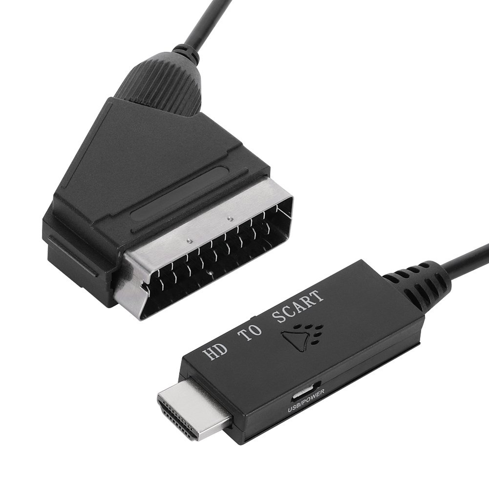 Jual &HDMI-Compatible To Scart Converter Cable Video Output Audio ...