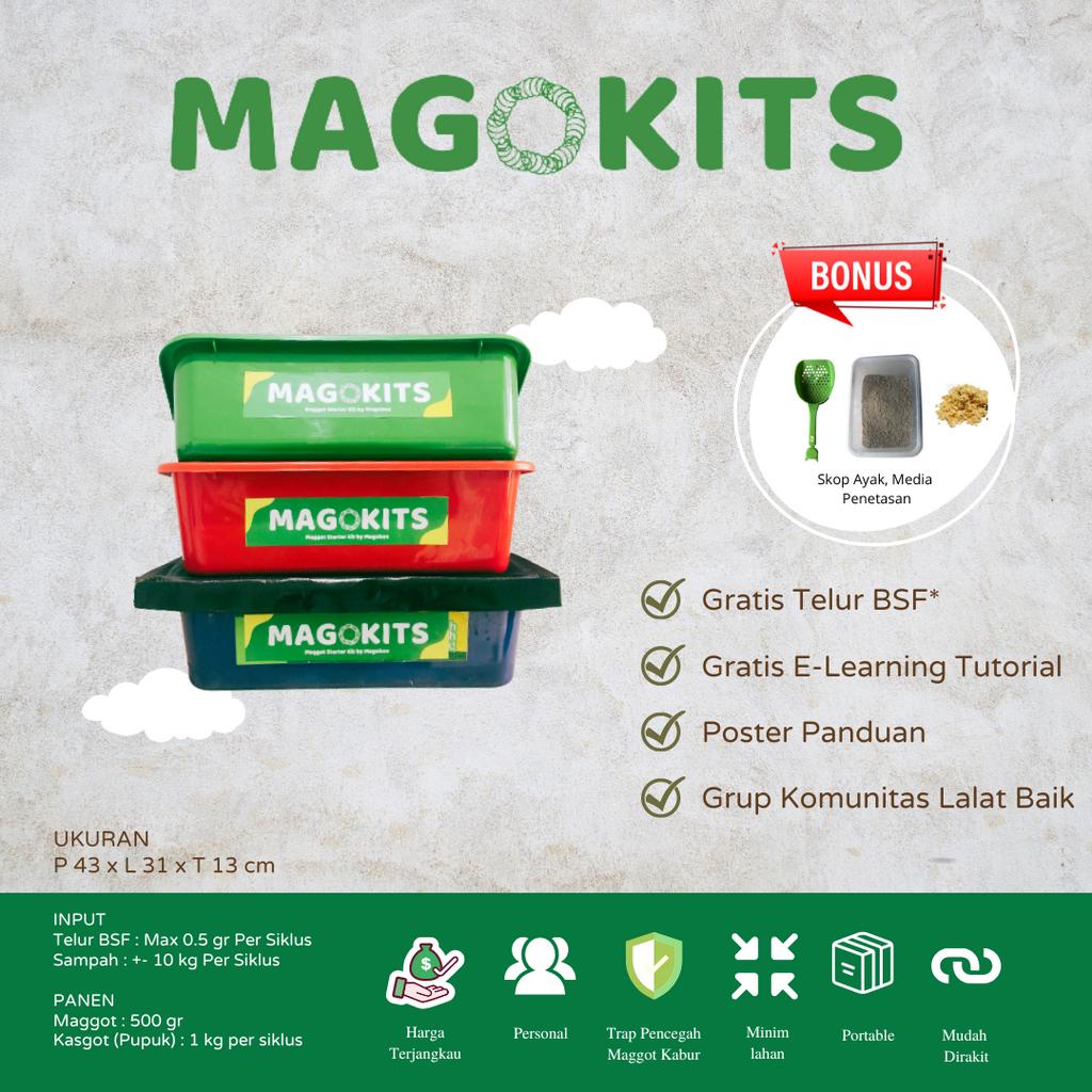 Jual BEST SELLER MAGOKITS MAGGOT STARTER KIT BOX PAKET BUDIDAYA MAGGOT ...