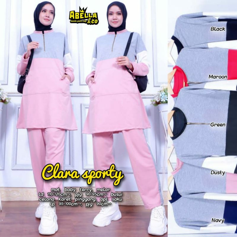 Jual Clara Sporty Set babyterry (ABELLA) | Shopee Indonesia
