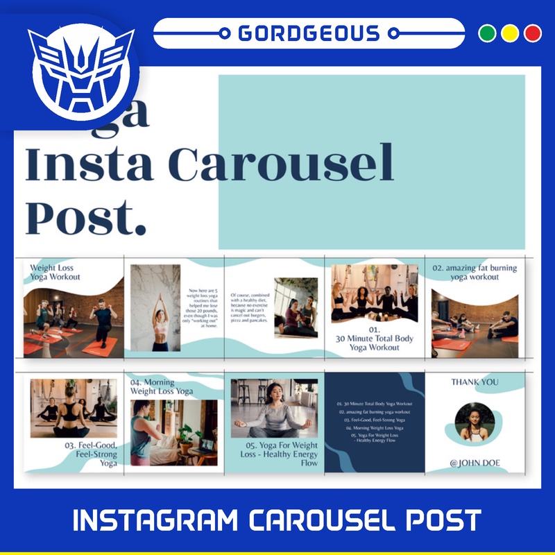Jual Template Insta Carousel dengan Tema Yoga | Shopee Indonesia