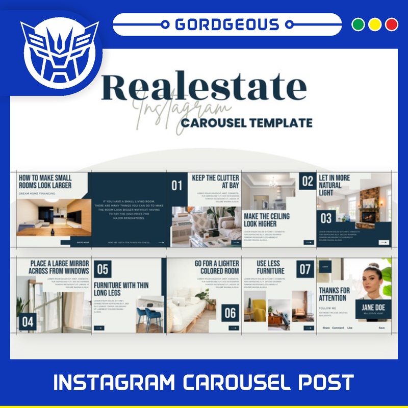 Jual Template Insta Carousel dengan Tema Real Estate | Shopee Indonesia