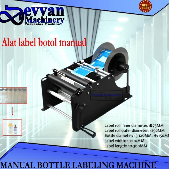 Jual Mesin Label Botol Manual Bottle Labeling Tempel Sticker Label ...