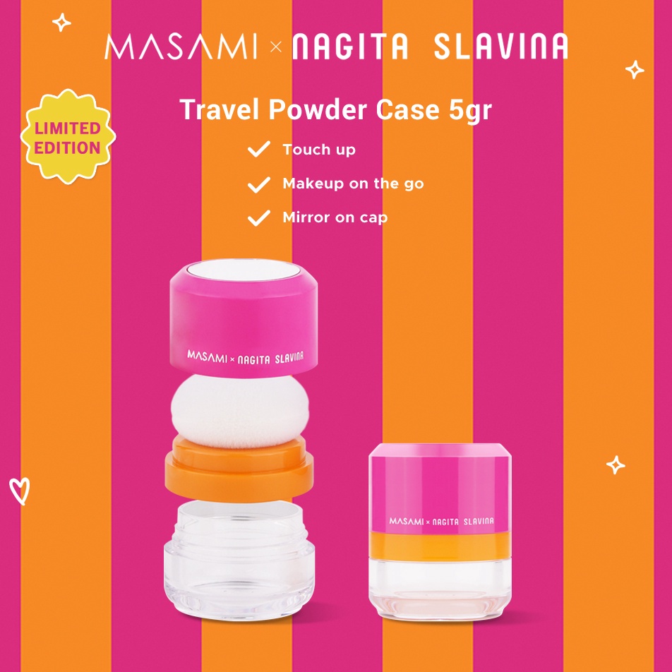 Jual HOT SALE Masami x Nagita Slavina Travel Powder Case / Wadah Tempat ...