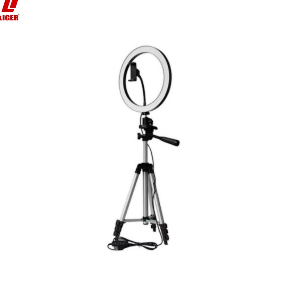 Jual -ZPa LIGER Tripod 3110/Ring Light LED 20 cm/26 cm/33cm Selfie Make ...