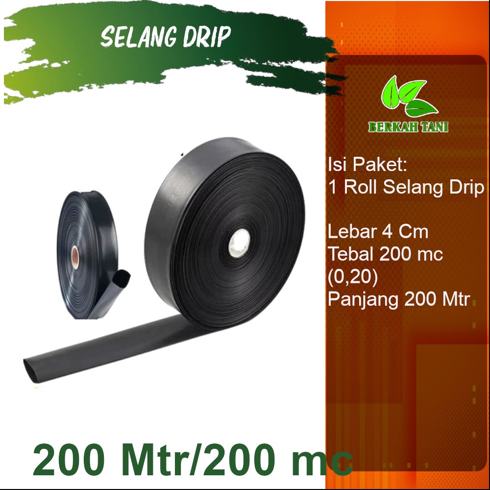 Jual Selang Drip Selang Irigasi 4 Cm 200 Meter 200 Mikron 020 | Shopee ...