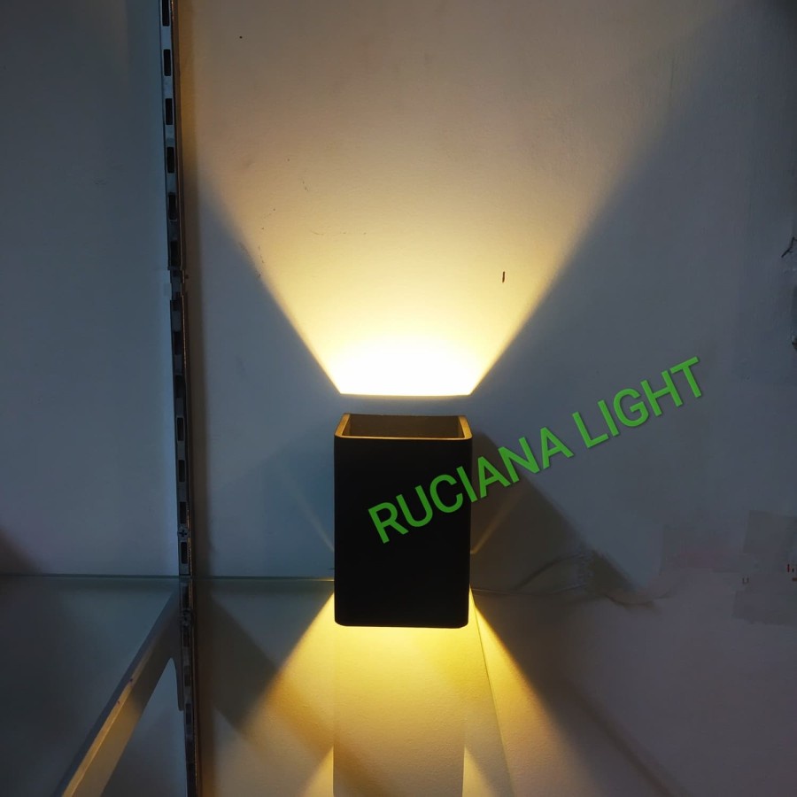 Jual Lampu Dinding Kotak Led 2arah Minimalis/Rata Dinding Hitam ...