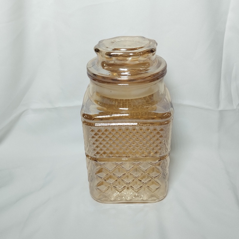 Jual Toples Kaca Amber Brown Kotak Desain Ukiran Toples Mewah Toples ...