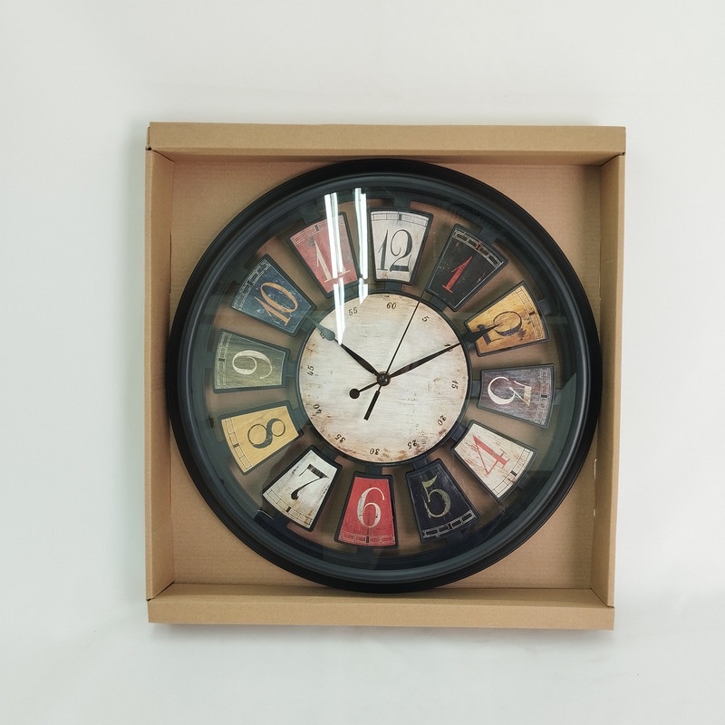 Jual Jam Dinding Bulat Black Retro 40CM Pajangan Dinding Minimalis Jam ...