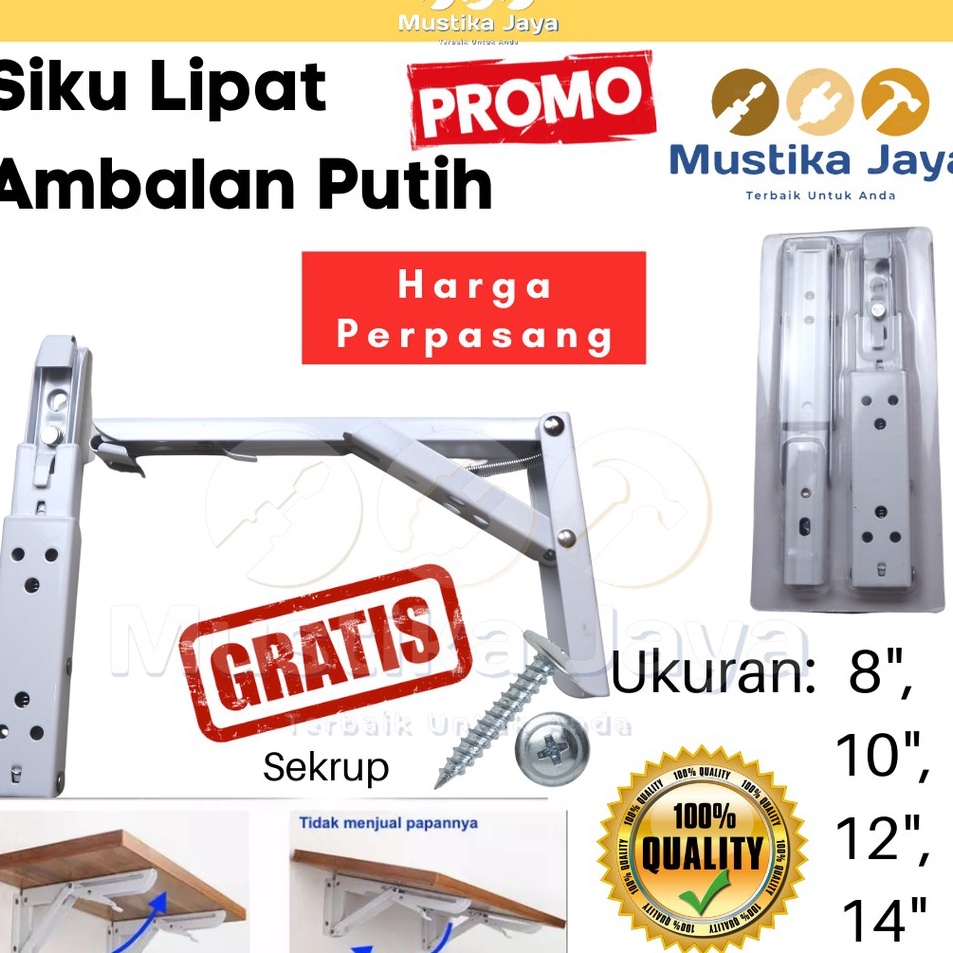 Jual Ready Siku Meja Lipat Dinding Per Engsel Ambalan Rak Melayang ...