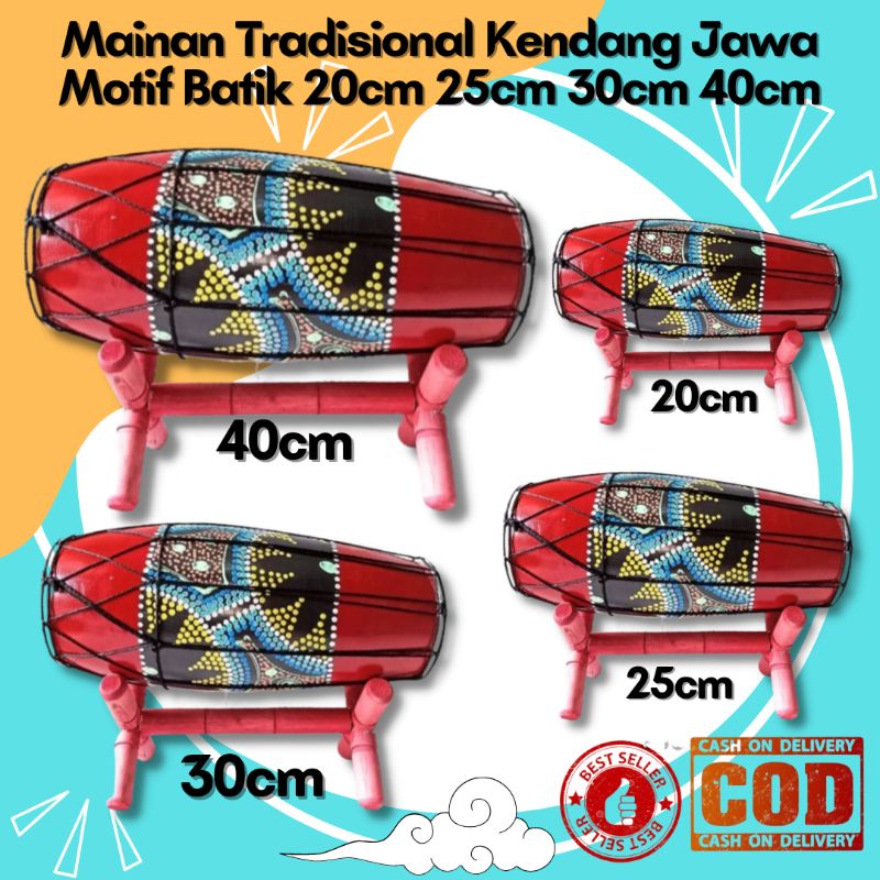 Jual Alat musik tradisional kendang jawa motif gamelan jaranan kuda ...