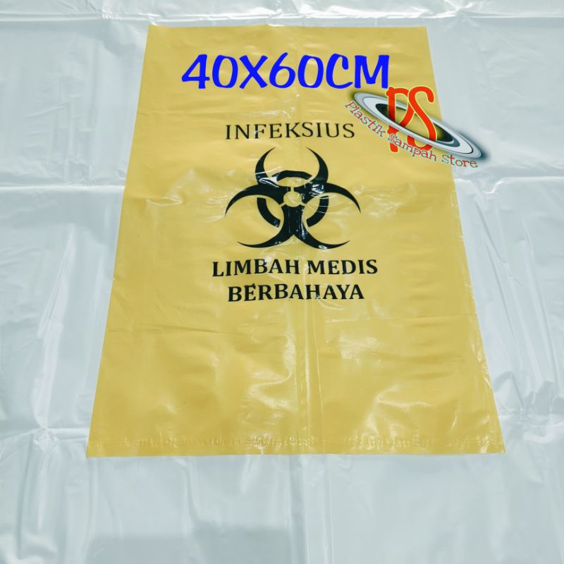 Jual Kantong Plastik Sampah Medis 40 x 60 cm , Plastik Sampah Medis 40x60 Cm Plastik Biohazard ...