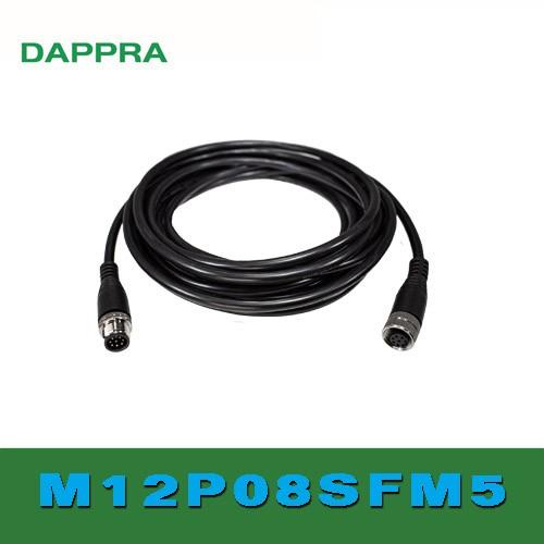 Jual M12 8 Pin 8pin Male ke female straight Connector 5m cable OD74 ...