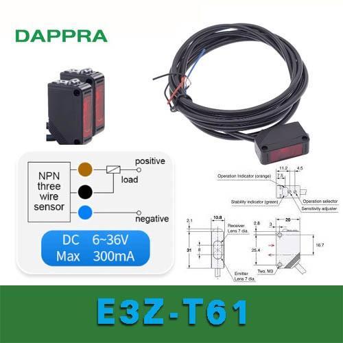 Jual E3Z-T61 15M Through-beam Compact Photoelectric Sensor Amplifier OC34 | Shopee Indonesia