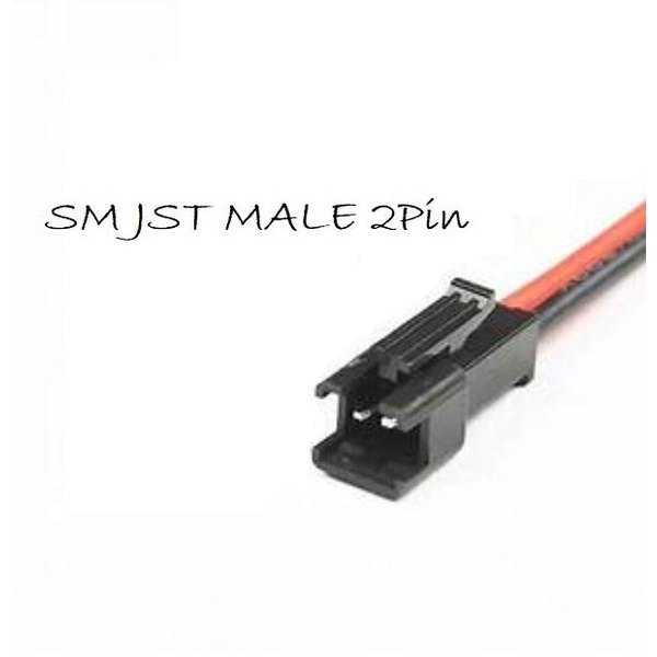 Jual Kabel Konektor Conector JST SM 2Pin 2P SM2P Hitam Male Plug Black ...