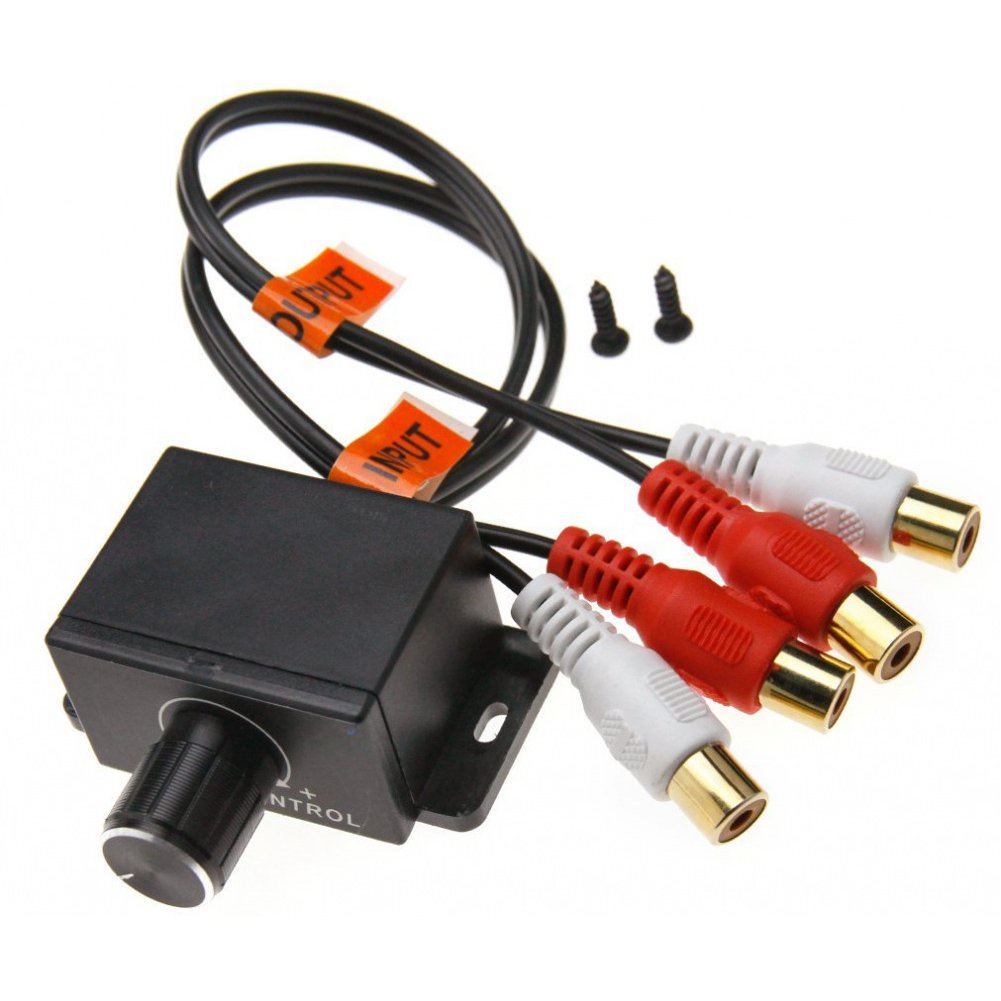 Jual &New Car Audio Controller Amplifier Bass RCA Level Remote Volume ...