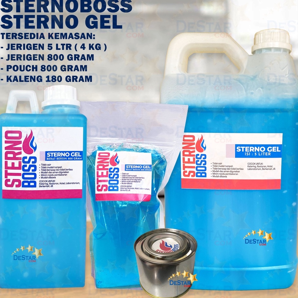 Jual As STERNO GEL JELLY BIRU REFILL 800 GRAM JERIGEN POUCH KALENG ...