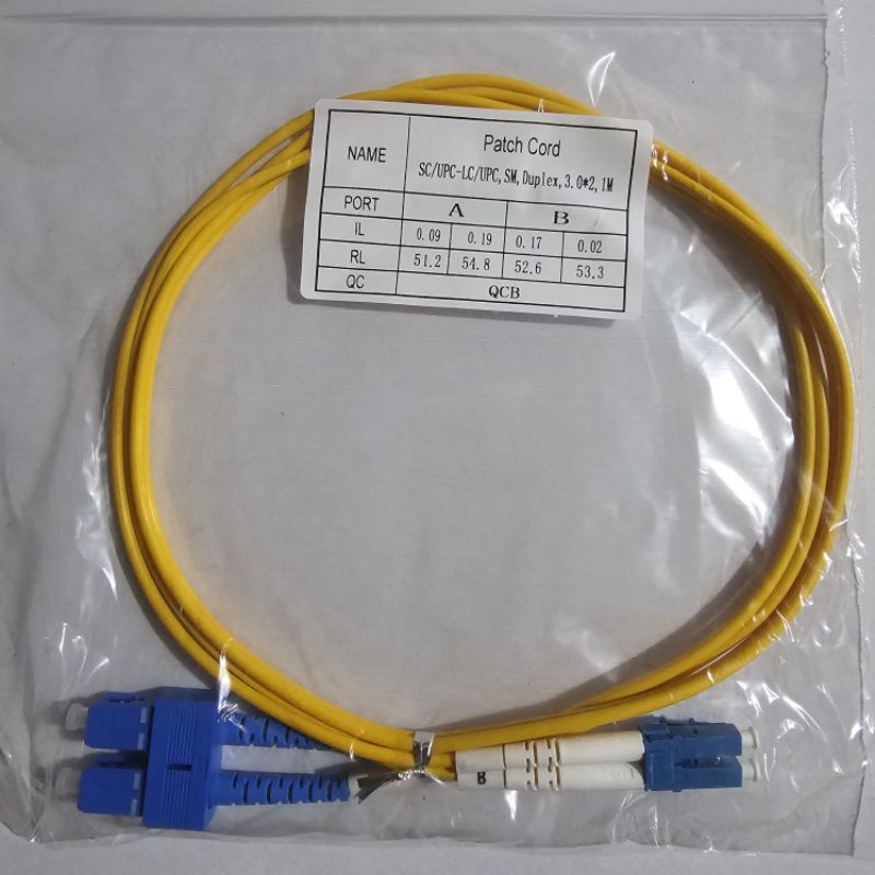 Jual Patchord SC LC Duplex 1 Meter 3,0MM/patch cord sc to lc duplex 1meter 3 0mm | Shopee Indonesia