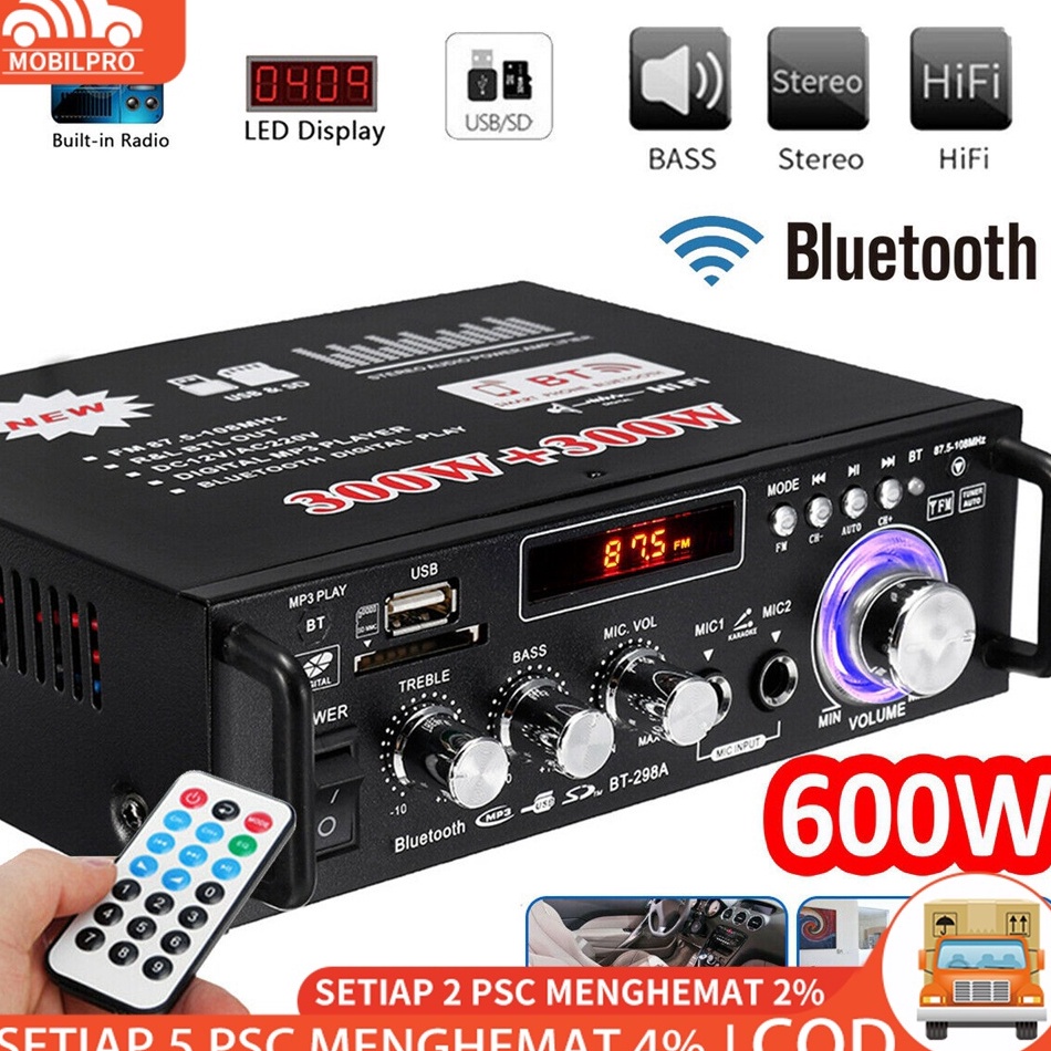 Jual HARGA SPESIAL BAYAR DI TEMPAT POWER AMPLIFIER BLUETOOTH SUBWOOFER ...